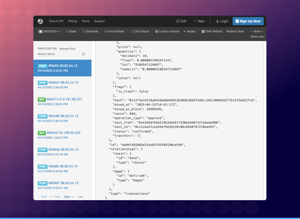 Create Ethereum Transaction Notifications With Zerion API