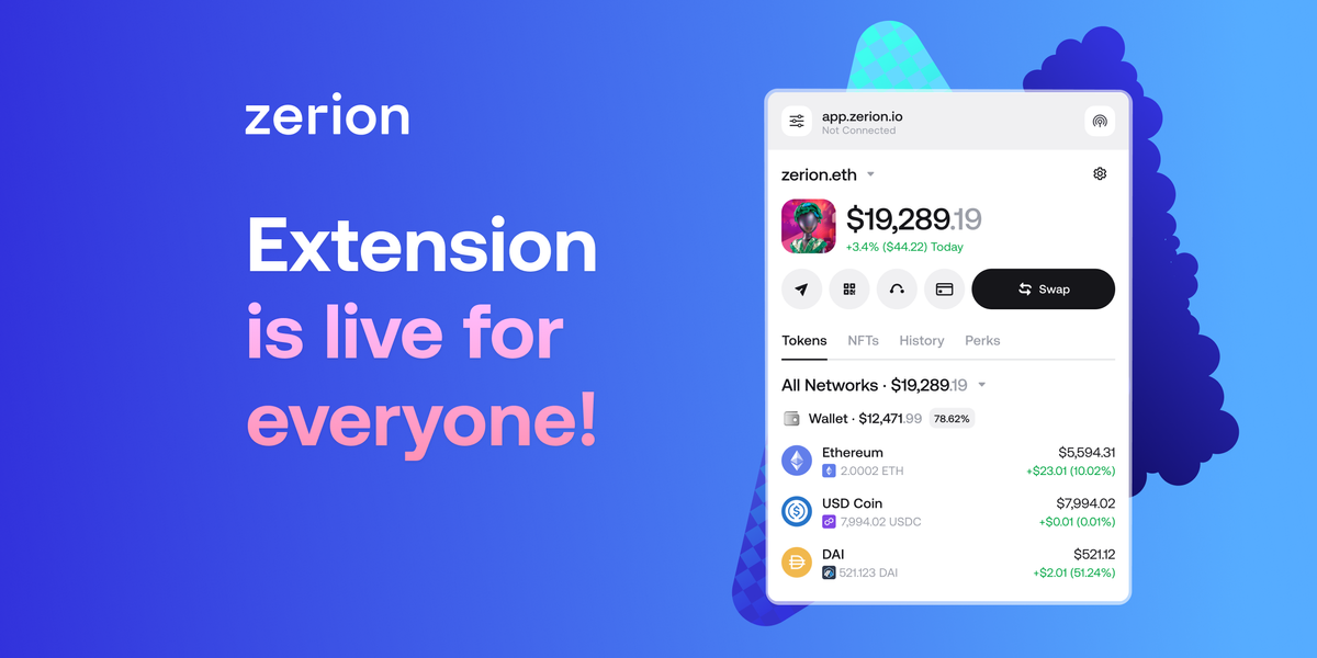 Zerion Extension Goes Live zerion-extension-goes-live