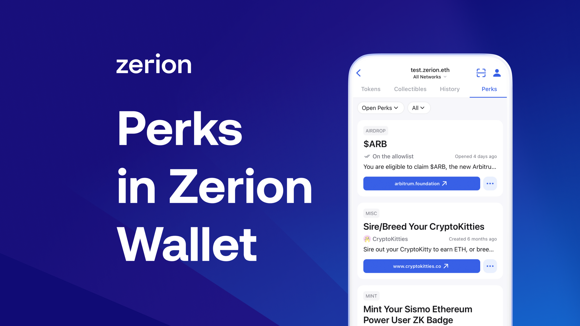 Getting What You Deserve: Perks in Zerion Wallet Getting What You Deserve: Perks in Zerion Wallet
