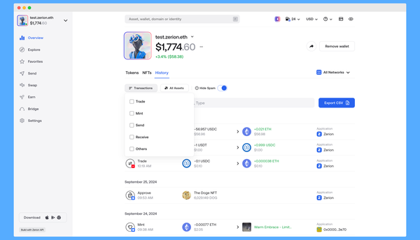 How to Download Transaction History Across Ethereum and 38+ Chains
