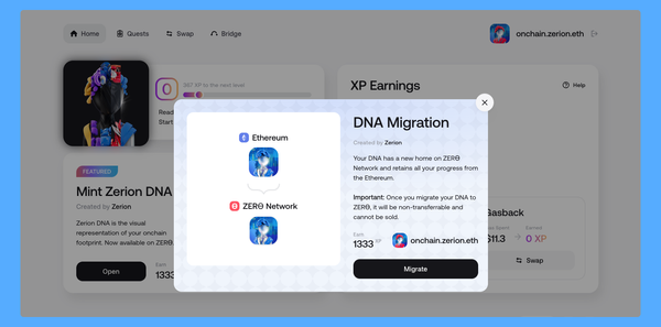 Introducing Zerion Rewards: XP, Levels, and More